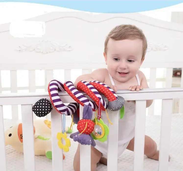 Bed Stroller Toys Cute Cartoon Animal Infant Baby Activity Spiral kids ...