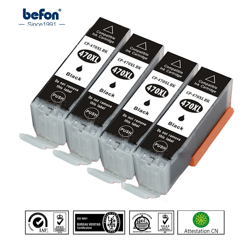 befon X4 X8 470 XL Black Ink Cartridge Replacement for Canon PGI 470 ...