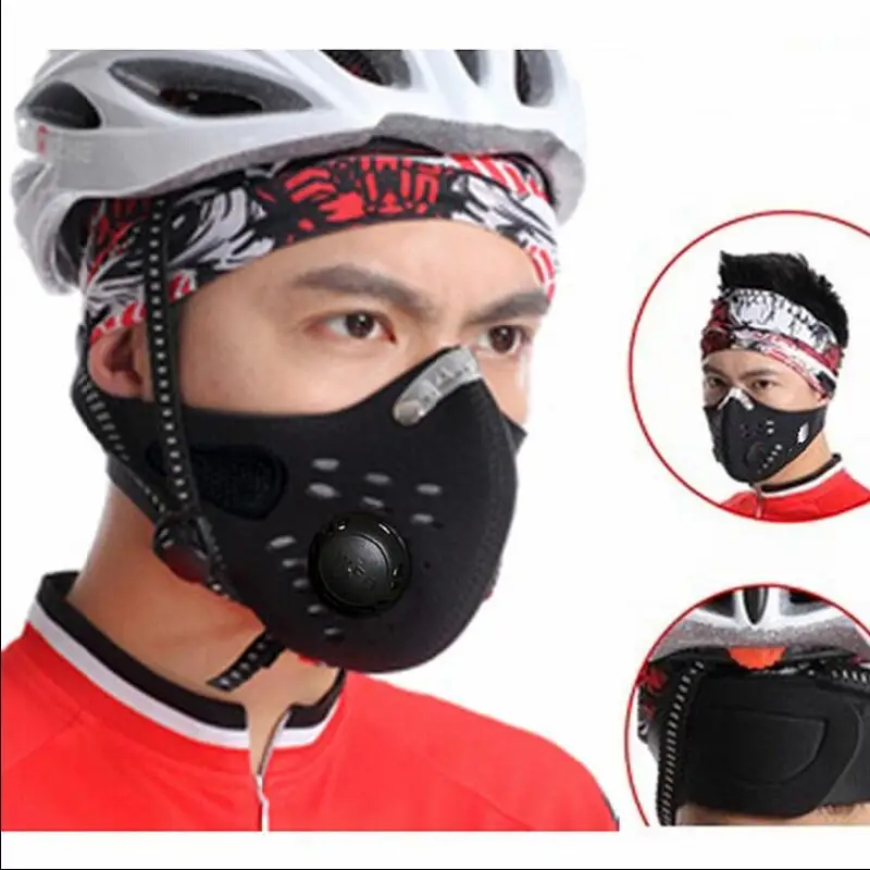 Anti Pollution Cycling Face Masks Bike Mouth Muffle Ridding Dust Mask ...