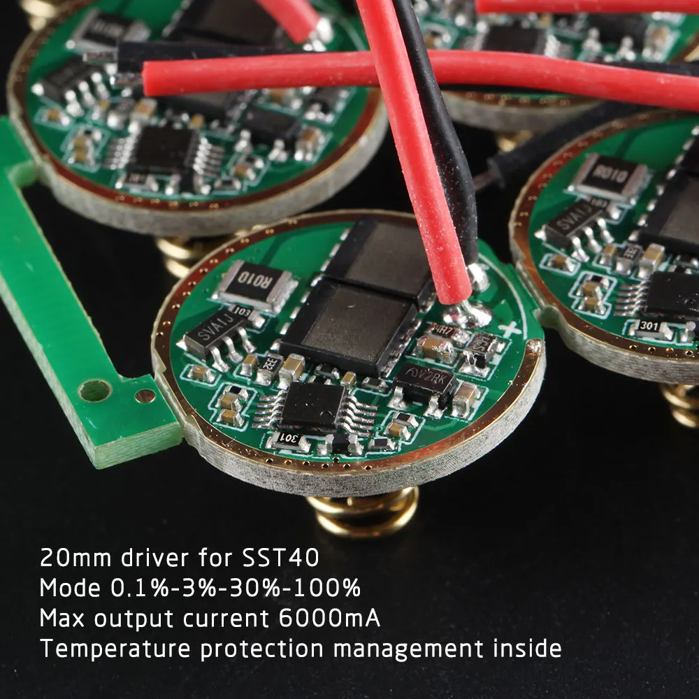 20mm Driver for SST40 ,4 modes 0.1%-3%-30%-100%, max current output ...