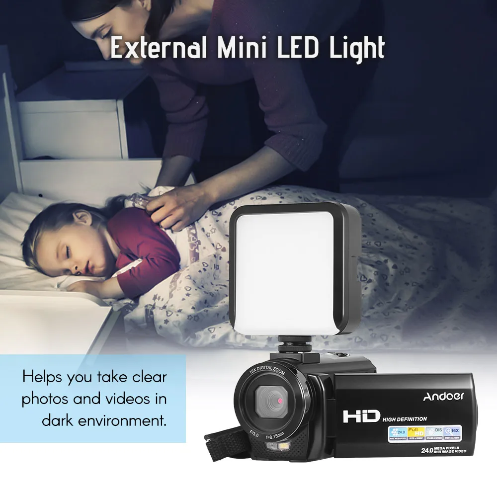 Andoer HDV-201LM 1080P FHD Digital Video Camera Camcorder DV supports ...