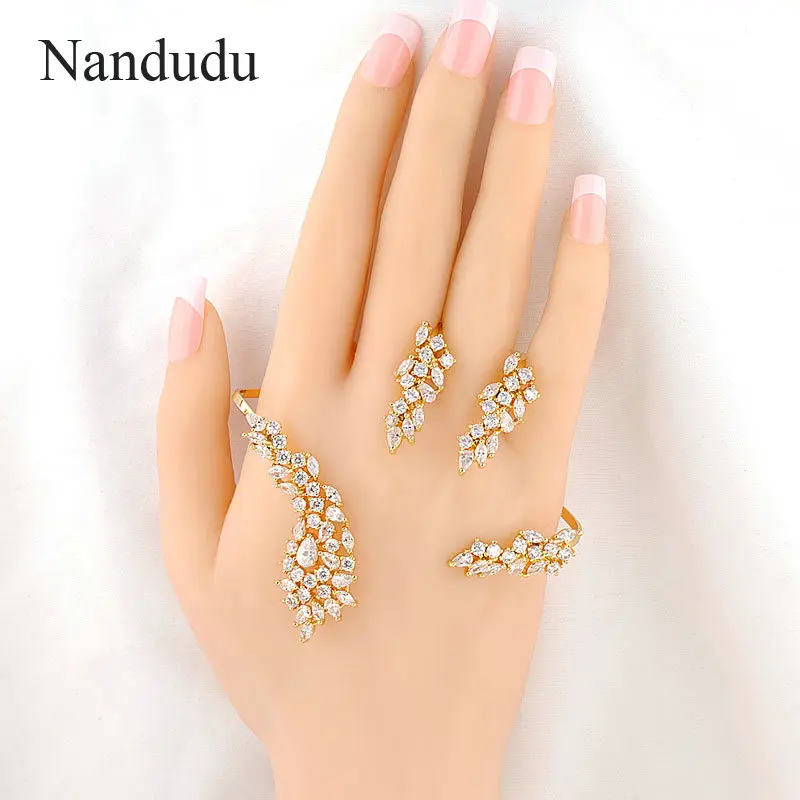 Nandudu Punk Palm Cuff Zircon Hand Palm Bracelet Jewelry Gift High ...