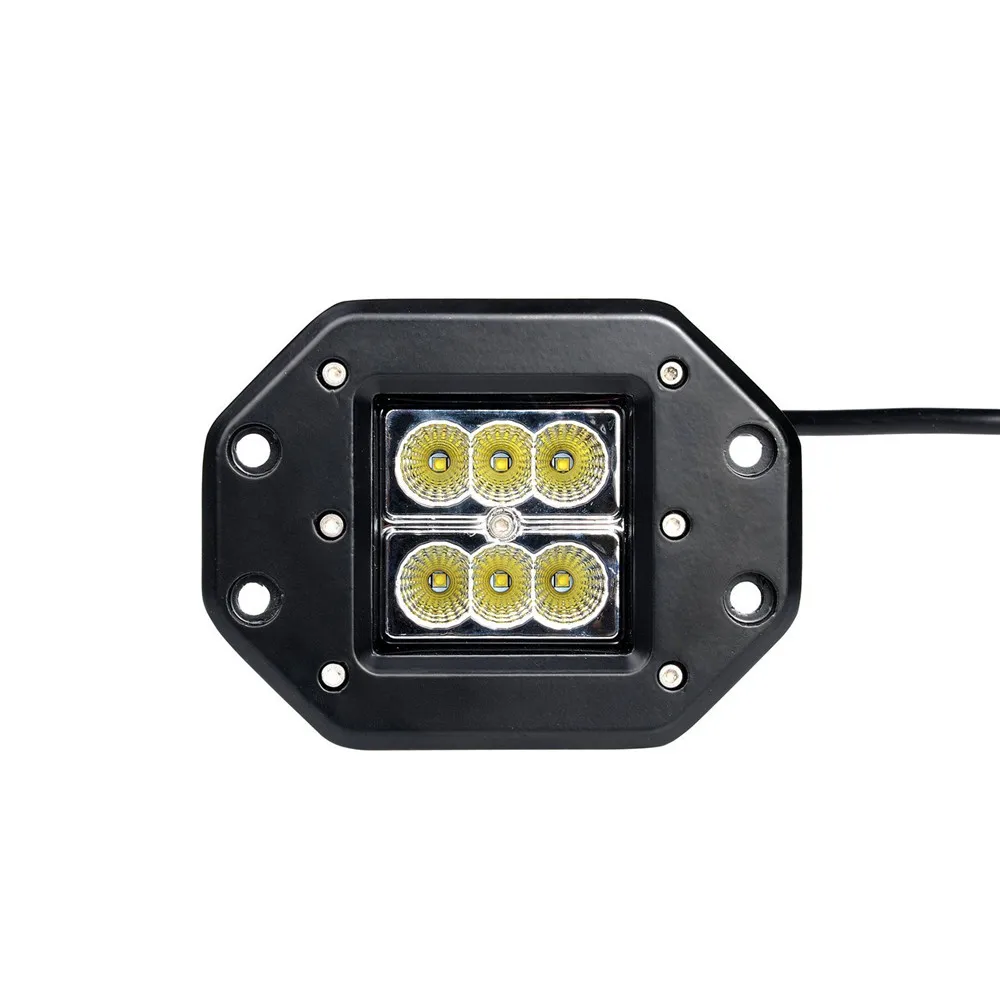 18W 4" Square LED Work Light For Offroad SUV Pickup ATV UTV Jeep Truck ...