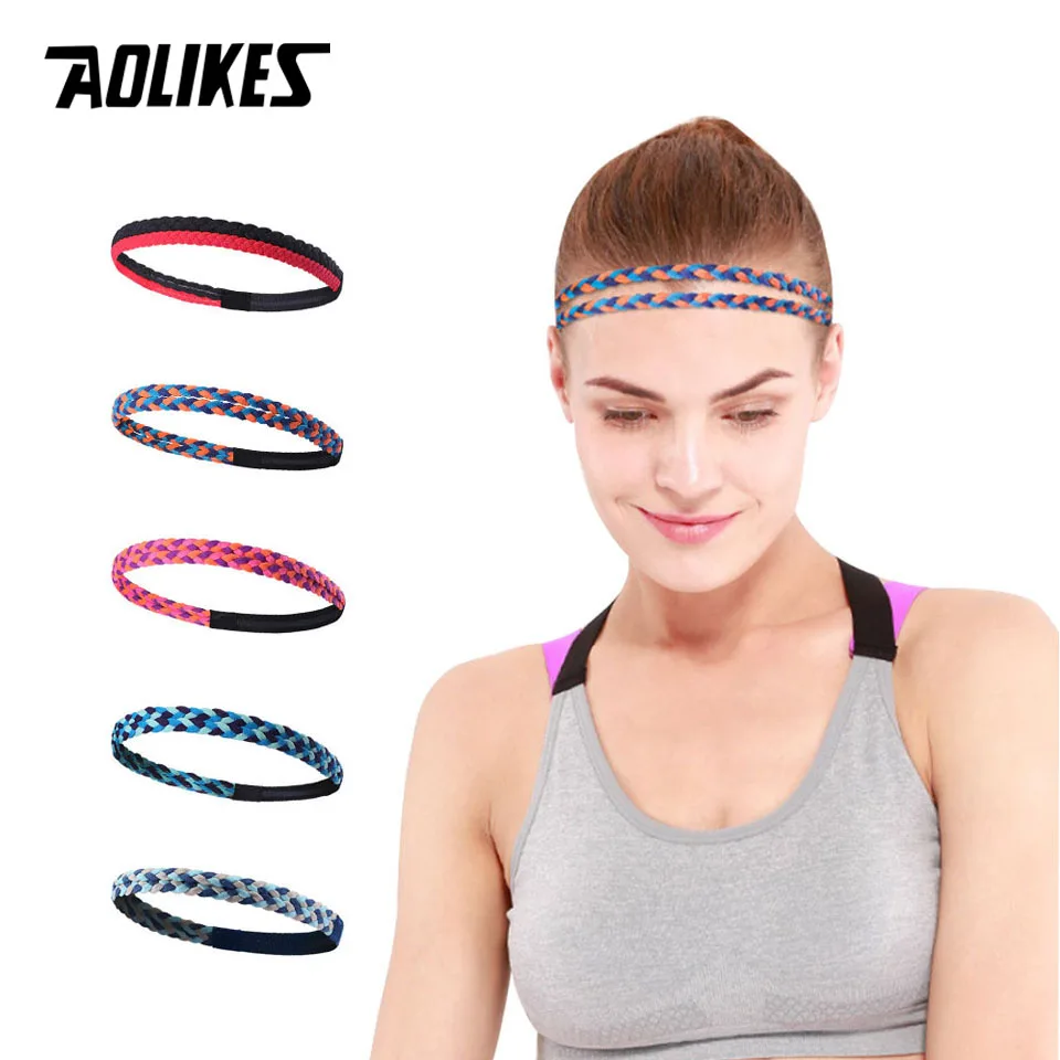 AOLIKES-1PCS-Weave-Elastic-Yoga-Sweatband-For-Women-Men-Running-Hair ...
