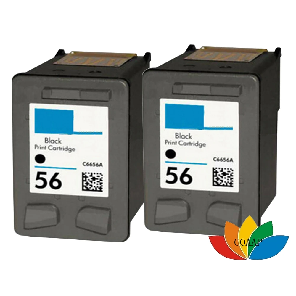 2PK-Compatible-HP-56-Black-Refilled-Ink-Cartridges-For-hp56-DESKJET ...