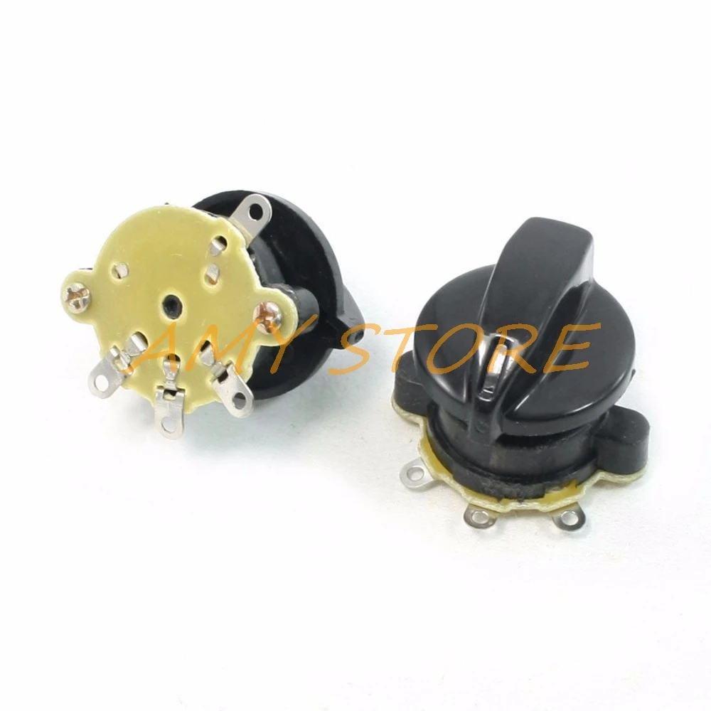 2pcs Home Plastic Electric Fan Rotation Button 3 Position 4P SPST Speed ...