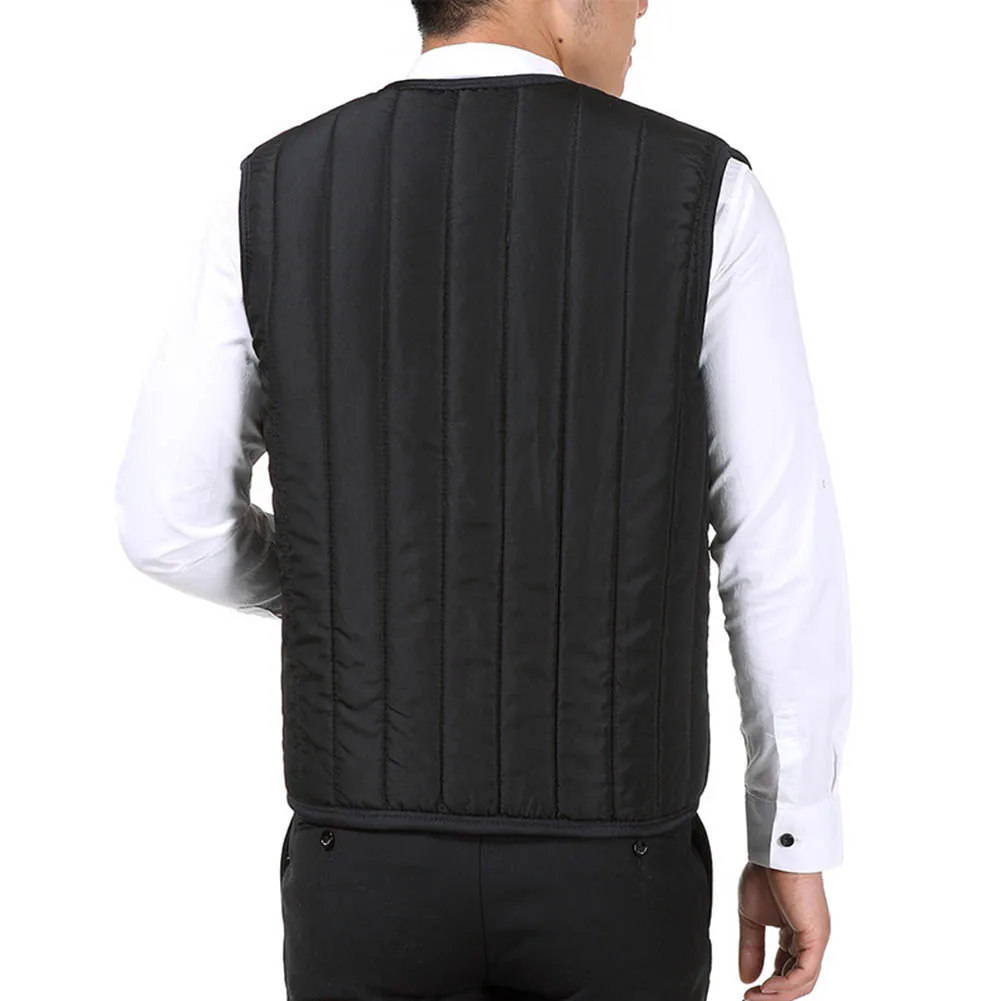 Newly Fashion Men Father Dads Fleece Vest Coat Striped Winter Warm ...