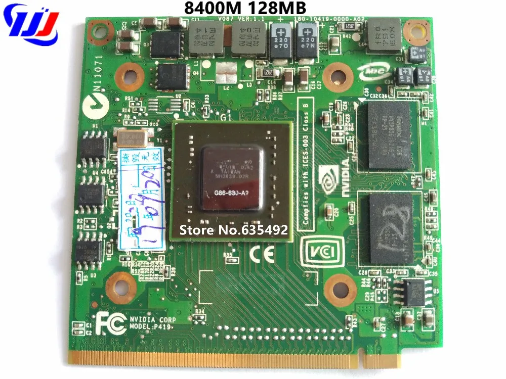 For-n-Vidia-GeForce-8400MGS-8400M-GS-MXM-IDDR2-128MB-Graphics-Video ...