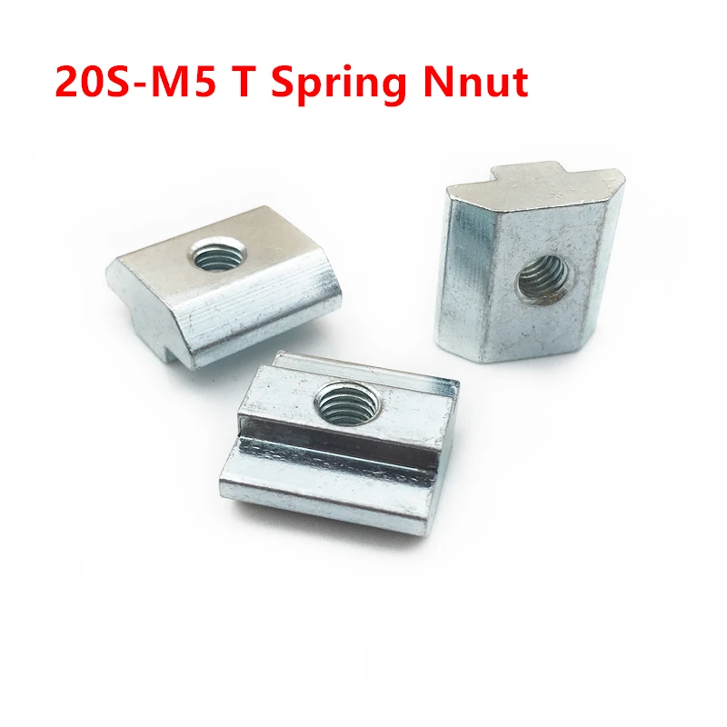 100pcs 20-M5 Square nut M5 T Sliding Nut Hammer Head Slide Nuts for 2020 Series Aluminum Profile ...