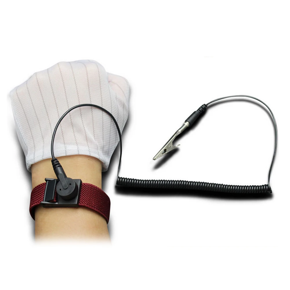 PU Anti-Static Wrist Strap Band ESD Discharge AntiStatic Wrist Belt for ...