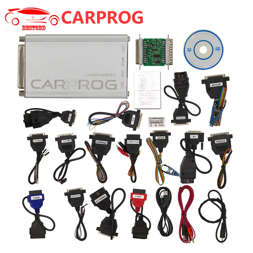 Ecu Chip Tuning Tool V1005 Carprog Full 21 Adapters Car Prog Programmer Ecu Tester For Airbag