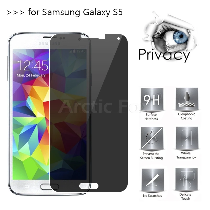 Top Quality 2.5D Arc Edge Anti Spy Privacy Tempered Glass For Samsung ...