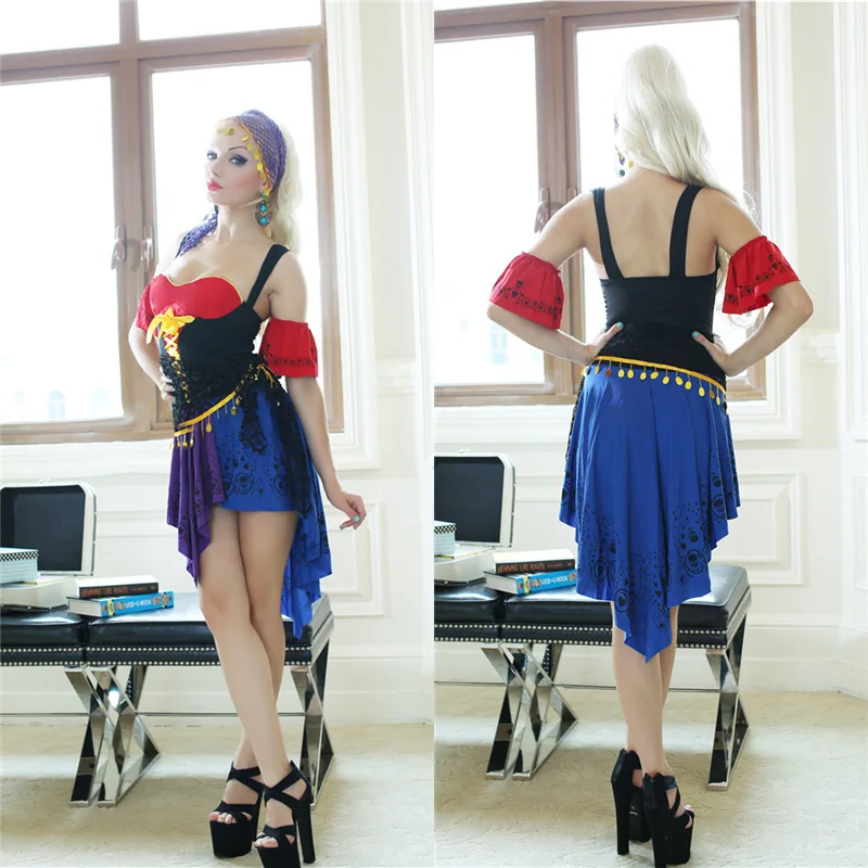 Exotic girl clothing Gypsy fortuneteller cosplay costume female ...