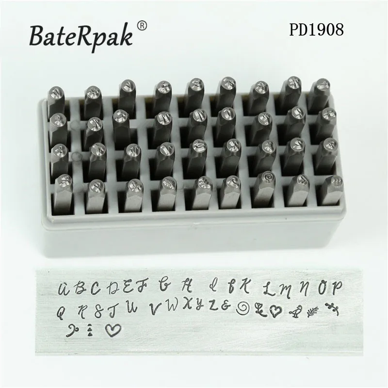 3mm Lower case hand written Letter Metal Stamp Set,DIY Bracelet/jewelry ...