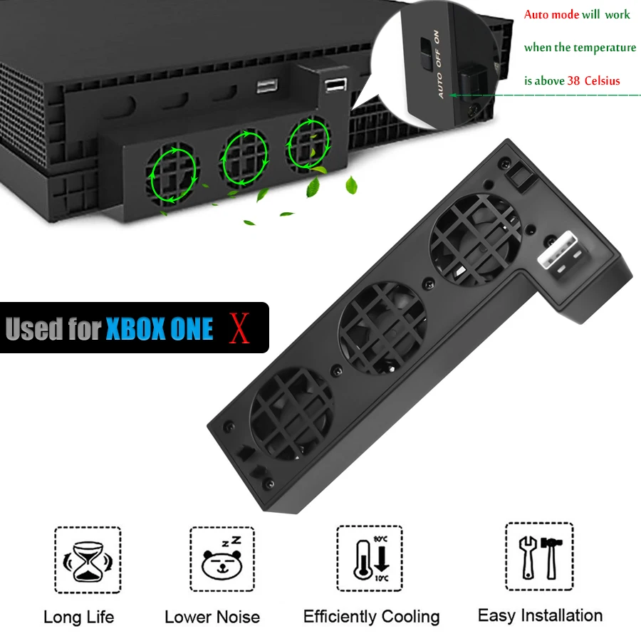 Super-Cooling-Fan-Cooler-for-XBOX-ONE-X-External-Speed-Cooling-Fan-with ...
