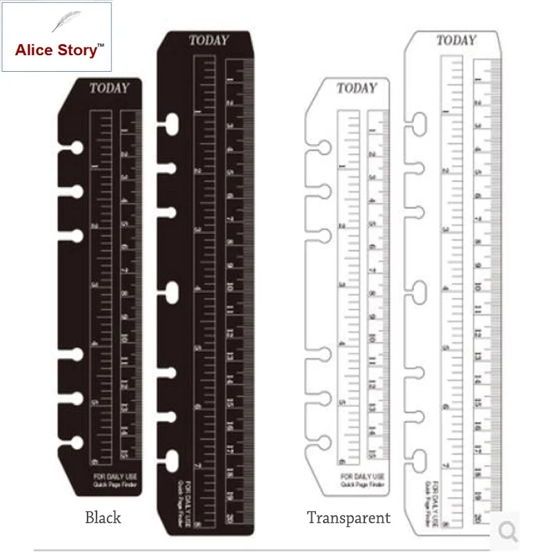 wholesale PVC ruler 25pcs for A5 A6 spiral notebook diary coil binder ...