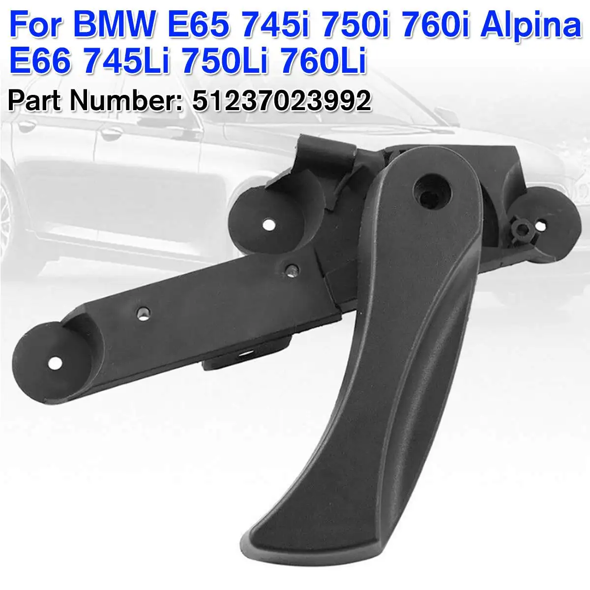 2PCS-Black-LHD-Hood-Release-Grip-Handle-Bracket-For-BMW-E65-745i-750i ...