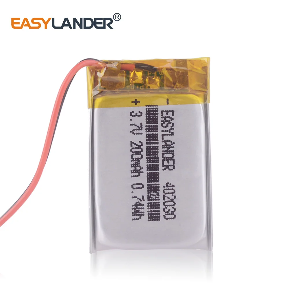 402030 200mAh 602030 300mah Rechargeable Li-Polymer Li-ion Battery For ...