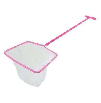 39.5cm New Children Kids Pink Plastic Coated Metal Handle Meshy Fishing ...