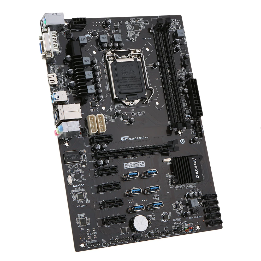 Colorful C.B250A-BTC V20 Motherboard Systemboard for Intel B250/LGA1151 ...