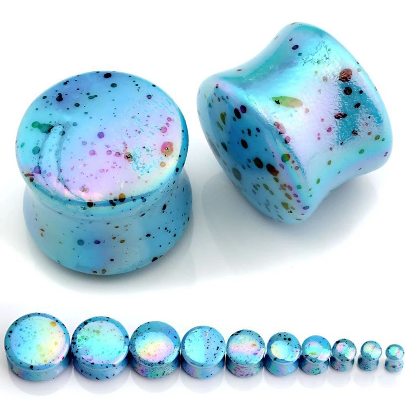 מוצר - Pair new acrylic ear plugs tunnels piercing expander ear ...