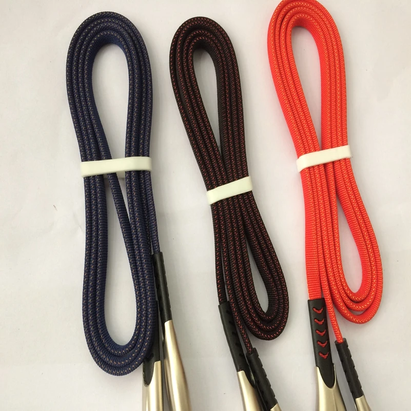 100pcs/lot 1m 3ft 3a Zinc Alloy Fast Charging 8pin Usb Flat Noodle Data ...