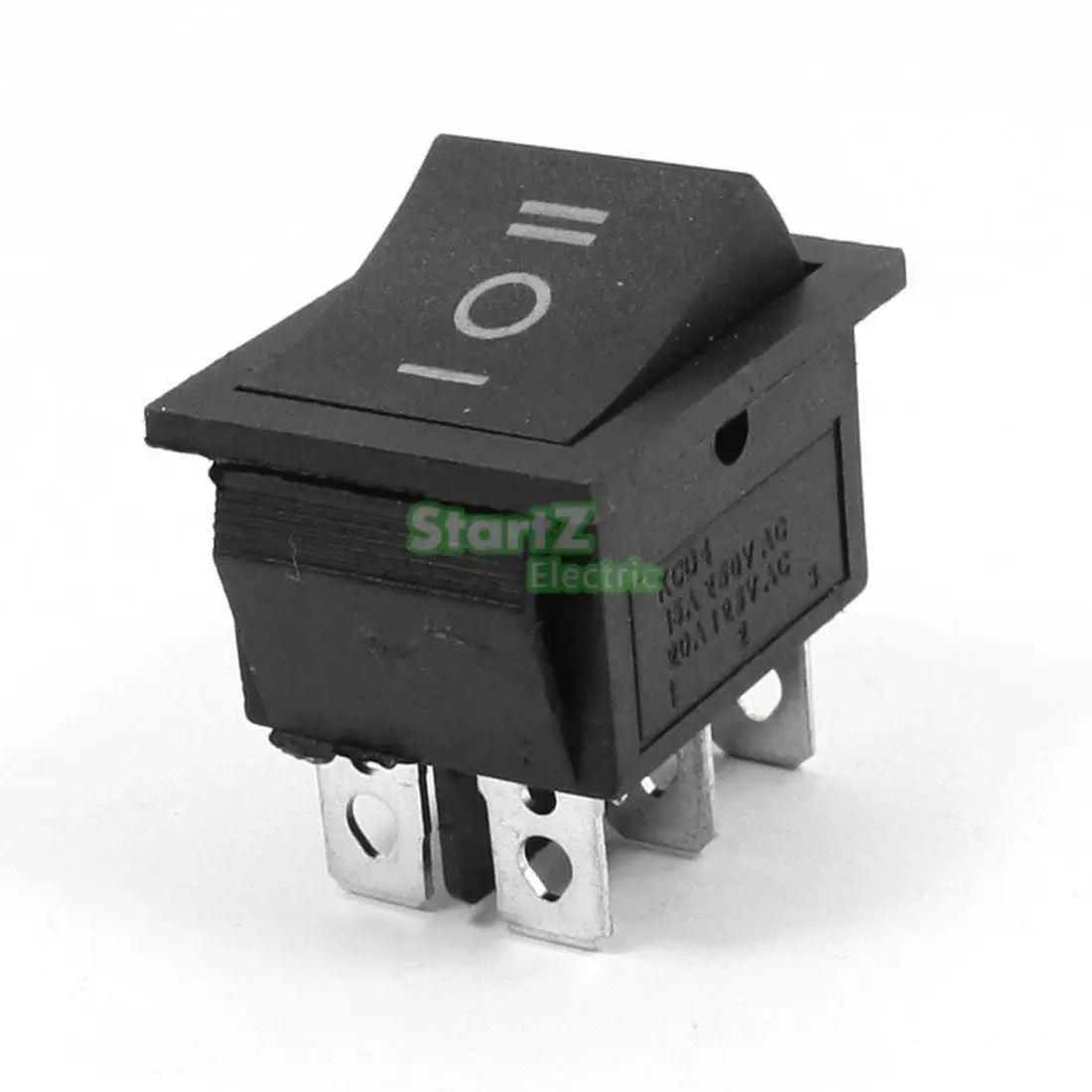 5pcs AC 250V/15A 125V/20A 3Way DPDT Snap in Black Button 6Pin Rocker ...