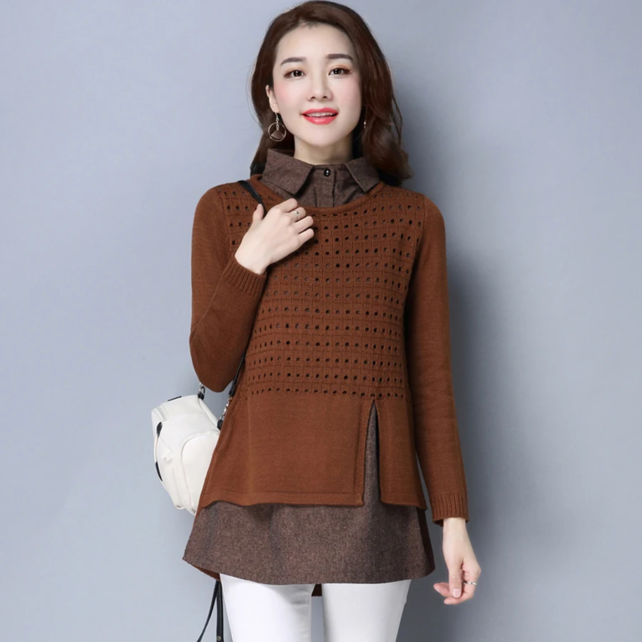 Cálido invierno suéter mujeres suéter más tamaño Pull suéter femenino ...