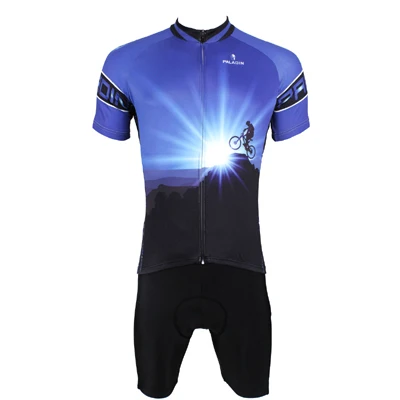 Fashion Cycling Jersey Short Sleeve Blue High Mountain Top Stylish ...