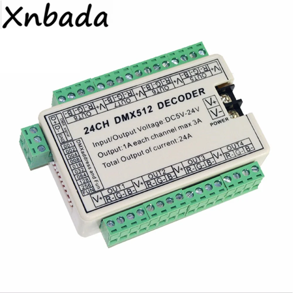 24CH DMX512 Decoder RGB Led Controller DMX512 Led Dimmer For RGB Led ... 24CH DMX512 Decoder RGB Led Controller DMX512 Led Dimmer For RGB Led ...