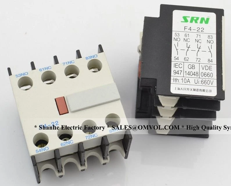 contactor Auxiliary block F4-22,2NO+2NC