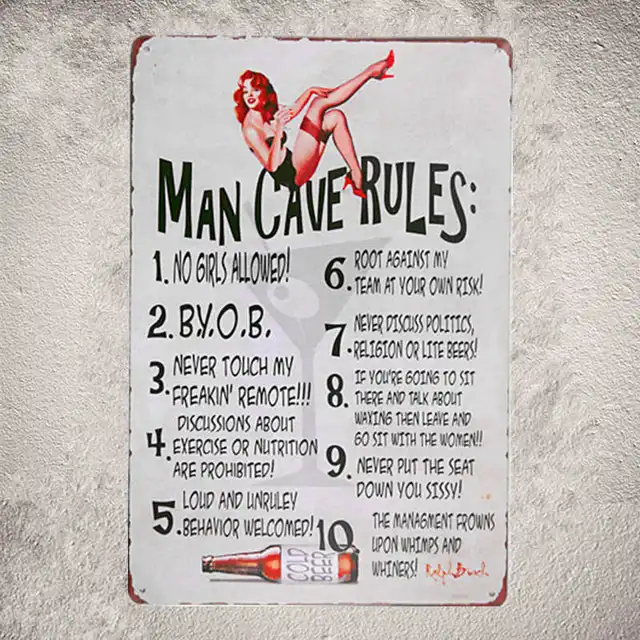 Vintage Metal Tin sign Pin up Girl Art Poster Beer Pub Art Poster ...