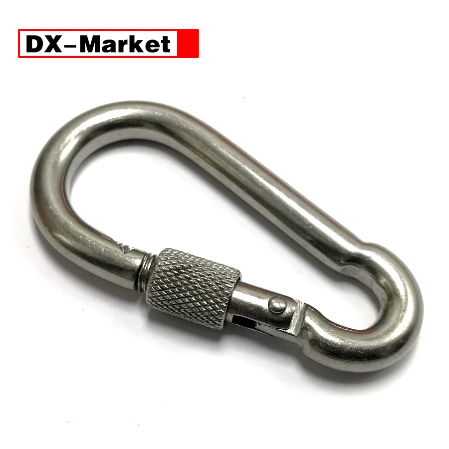 M5 M6 M8 M10 M12 Stainless Steel Spring Snap Hook Carabiner With Lock ...