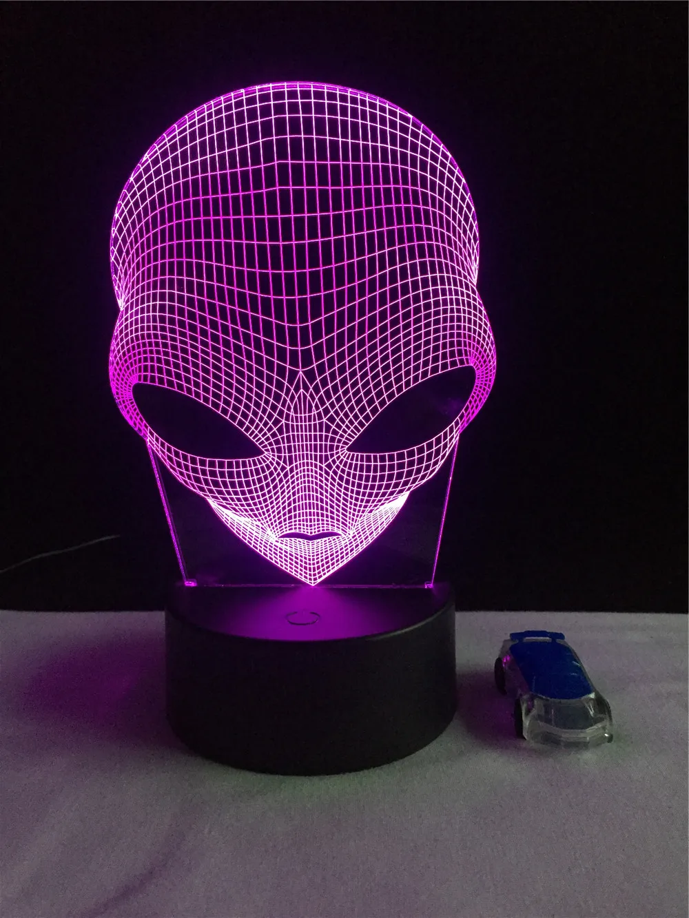 NEW Halloween Alien Head 3D Lamp lighting LED USB Mood Night Light ...