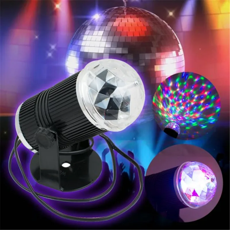 3D Rotating RGB LED Effect DJ Disco Bar Club Stage Light Kids Adults ...