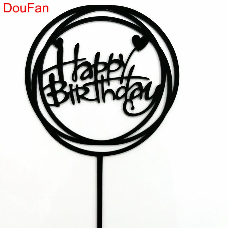 DouFan 1PC HAPPY BIRTHDAY Cake Topper Birthday Party Decorations Kids ...