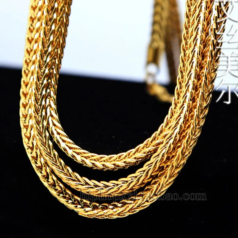 Aliexpress.com : Buy JHNBY High quality Gold color 90cm Long Cuban Link ...