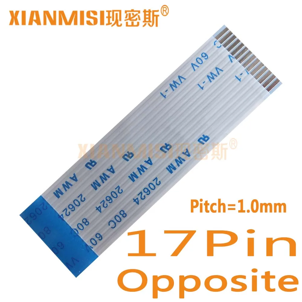17Pin Flexible Flat Cable FFC Opposite Side 1.0mm Pitch AWM 20624 80C ...