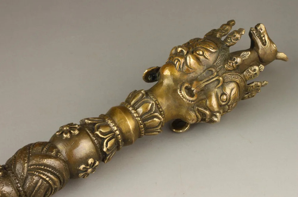 Chinese Vintage Handmade Collection Old Bronze Buddhist Spiritual ...