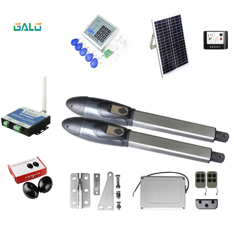 Automatic dual barrier swing arm boom gate motor opener Linear actuator ...