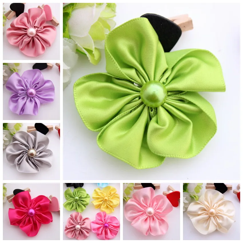 5.5cm Mini Satin Flower,Boutique Satin Flower For Crafts, Satin Flower ...