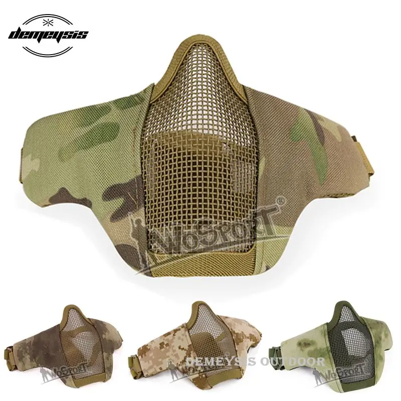 Airsoft Paintball Mask Half Face Tactical Combat Masks Protective ...
