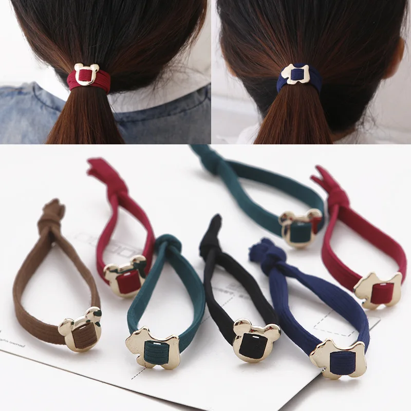 Han edition hair knot rope Elastic hair bands South Korean cartoon hair ...