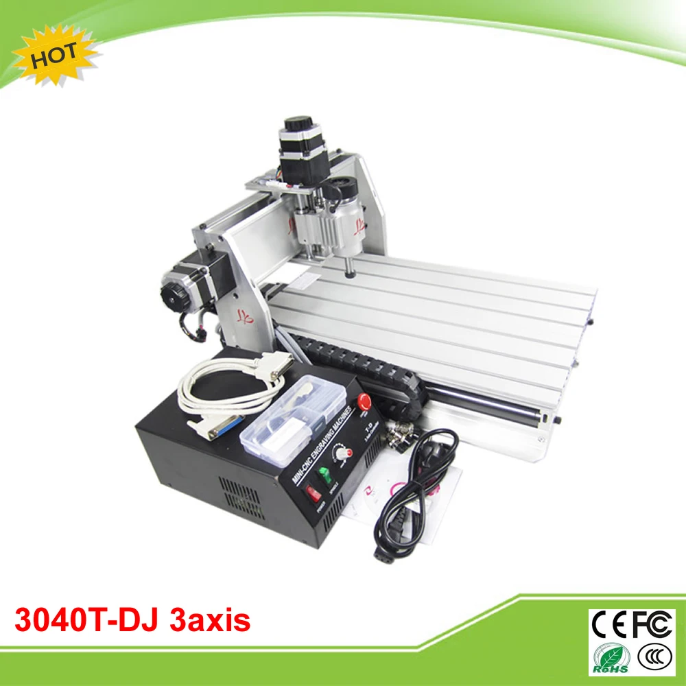 CNC 3040T DJ 3 axis 220/110V 230W mini CNC router with linear bearings ...