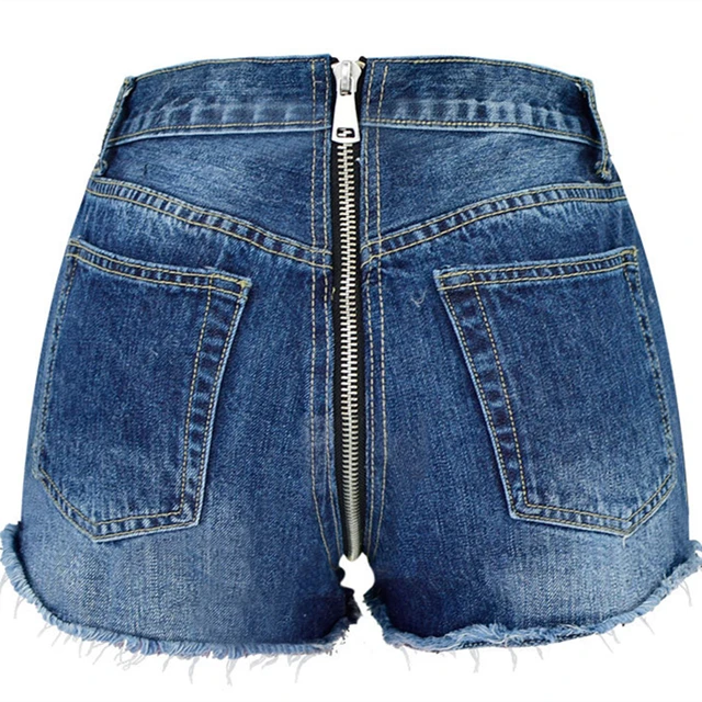Women High Waisted Shorts Hole jean Shorts Ripped Distressed Denim ...