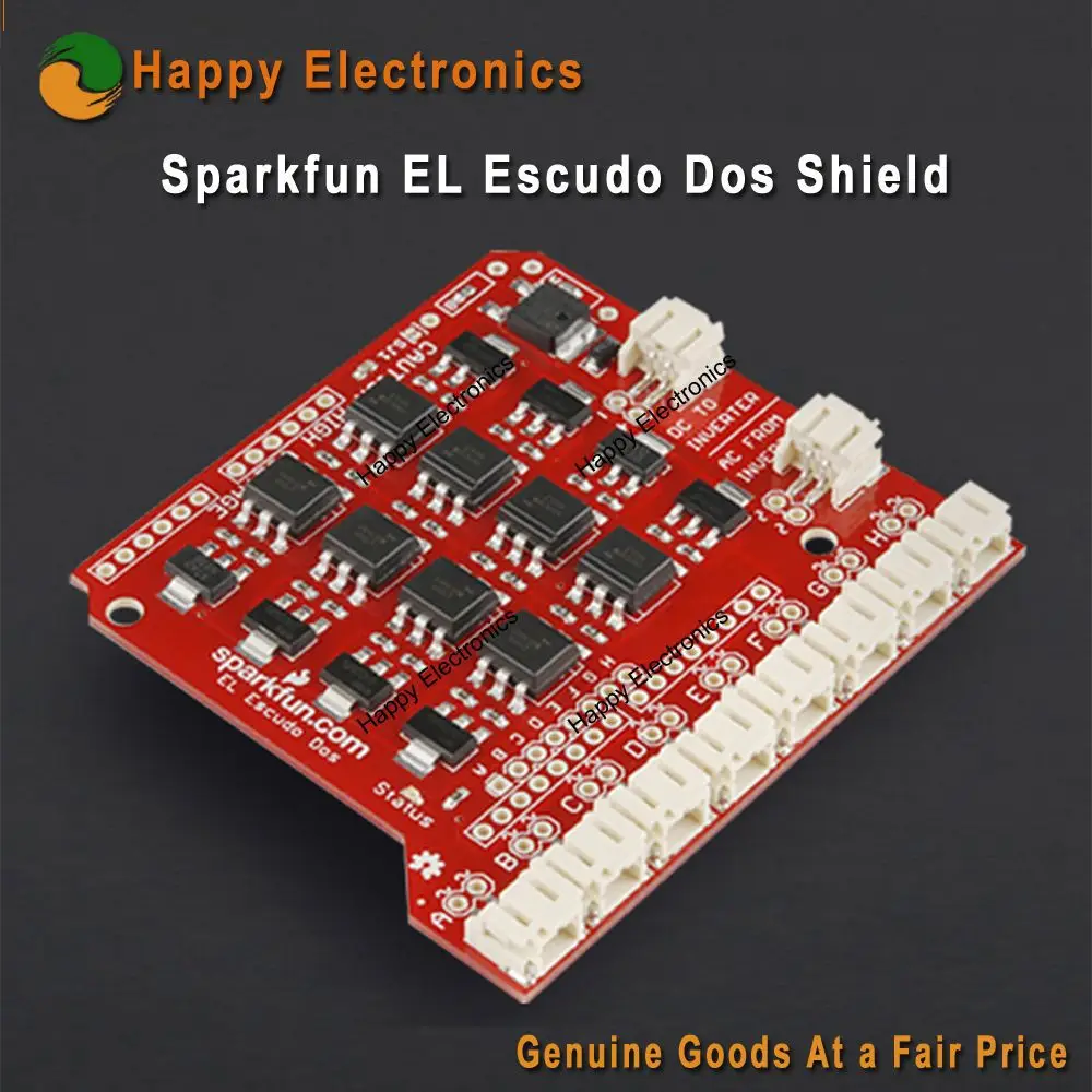 Sparkfun 100% Original opto isolated EL Escudo Dos Shield Drive Board for controlling 8 EL wire ...