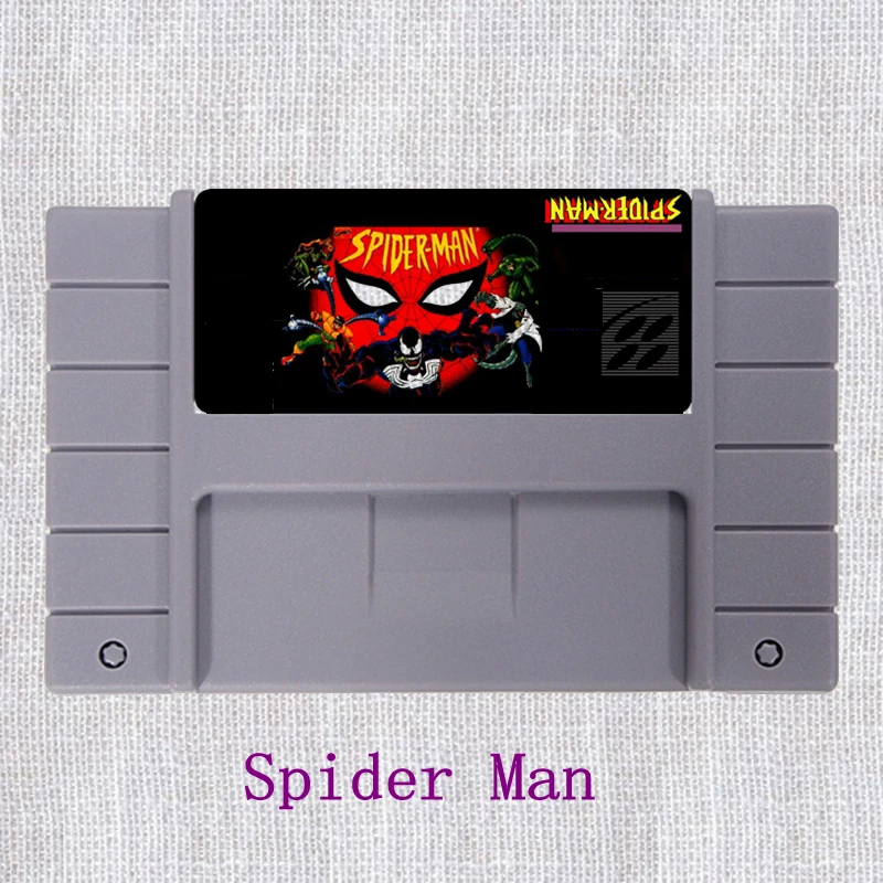 Spider_Man 16 bit Big Gray Game Card For NTSC Game Player-in Memory ...