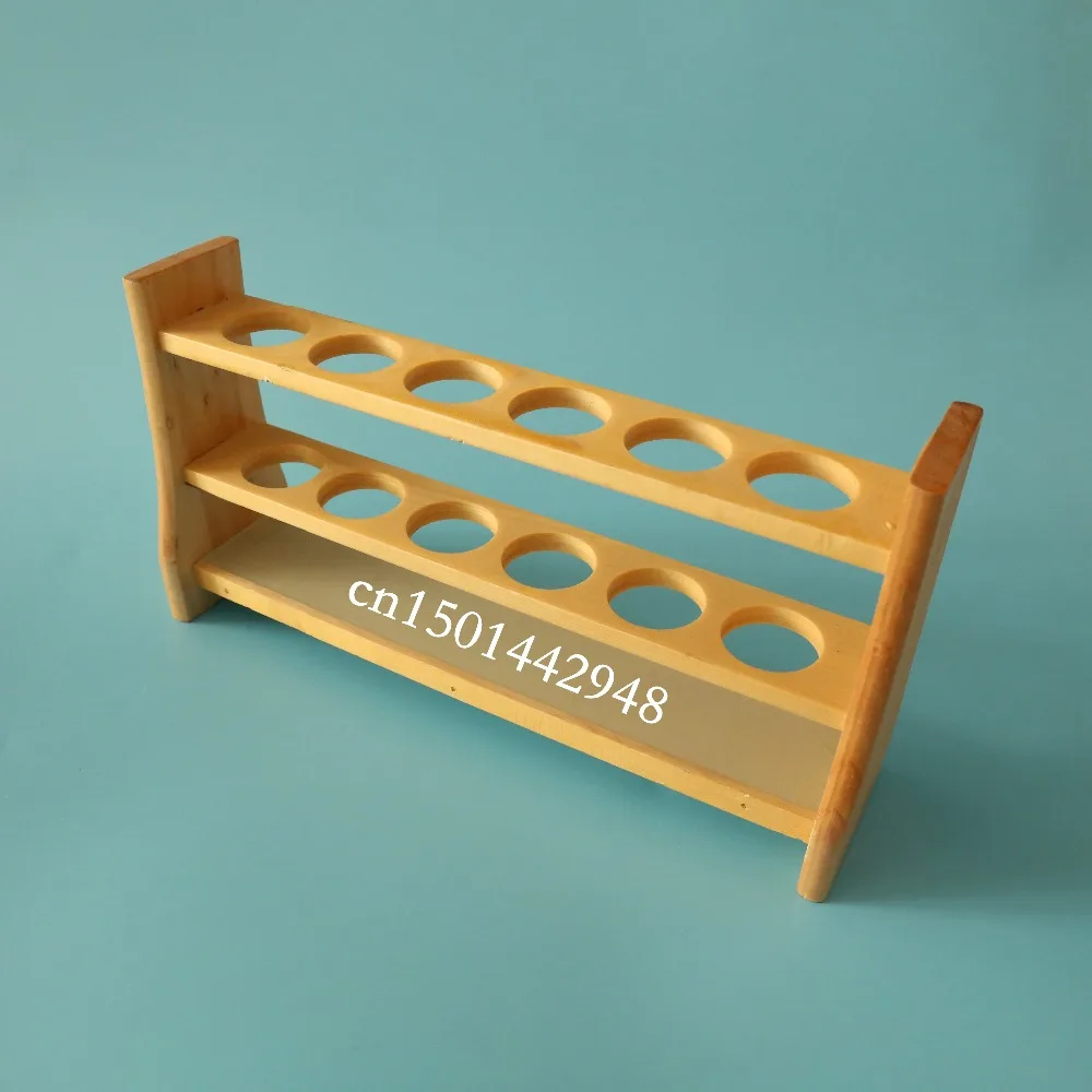 laboratory 6 holes wooden colorimetric tube rack|tube pmma|rack ...