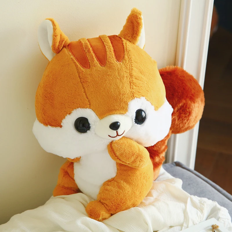 2018 New Cute Long tailed squirrel animal doll & Pet Stuffed Toy Pink ...
