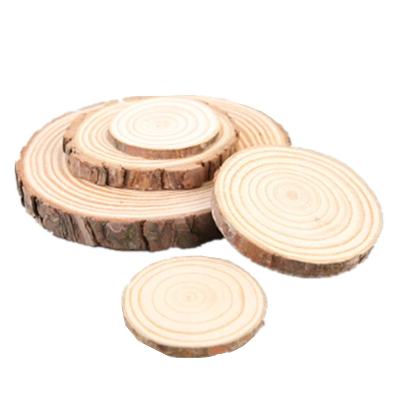 Hot Sell 5 Sizes Natural Round Wooden Slice Cup Mat Coaster Tea Coffee ...